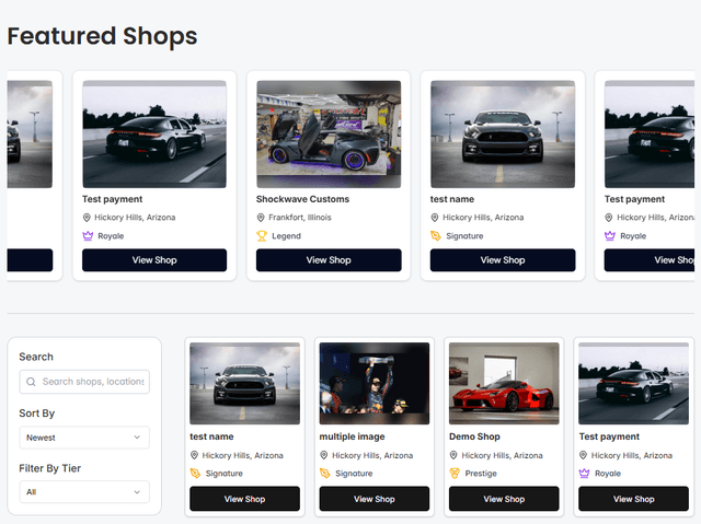 Customization Shop - CustomCars
